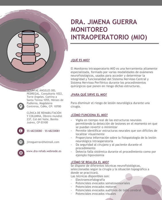 Monitoreo intraoperatorio :: Dra-rehab